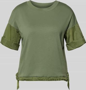 Marc Cain T-Shirt mit Rundhalsausschnitt und Tunnelzug