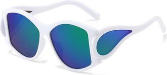 Generic Lunettes de soleil punk sport bouclier pour femmes, lunettes de soleil vintage de luxe pour femmes, blanc bleu 2026