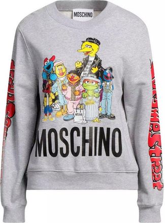 Moschino Sweatshirt X SESAME STREET Muppets Edition Besticht durch einen auff&auml;lligen Grafikdruck