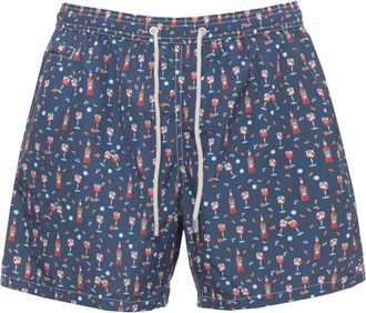 Saint Barth Homme, Maillots de bain, Bleu, Taille: 2XL Short de bain Lighting Micro Fantasy