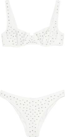 Os&eacute;ree Femme, Maillots de bain, Blanc, Taille: 38 FR Bikini &agrave; armatures orn&eacute; de pierres