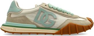 Dolce & Gabbana Femme, Chaussures, Beige, Taille: 36 EU Logo Baskets