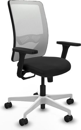 Piqueras y Crespo B&uuml;rostuhl aus schwarzem Kunstleder Zulema mit 3D-Armlehnen, h&ouml;henverstellbare Lendenwirbelst&uuml;tze, ausgestattet mit Sincro 3 Positionen und Schneidesch