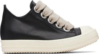 Rick Owens Low-Top Sneaker - JUMBOLACE LOW SNEAKS BLACK/MILK/MILK - Gr. 37 (EU) - in Schwarz - f&uuml;r Damen