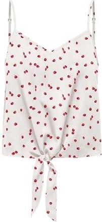 Only Onlnova Life Vis Knot Singlet AOP Débardeur avec noeud, Cloud Dancer, M Femmes