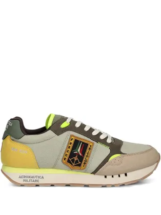 Aeronautica baskets à logo brodé - Vert