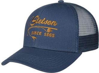 Stetson Casquette Trucker Fishing Rod Homme - de Baseball Mesh Snapback, avec visi&egrave;re, Doublure, Doublure Printemps-&eacute;t&eacute; Printemps &Eacute;t&eacute; Automne Hiver - Taille U