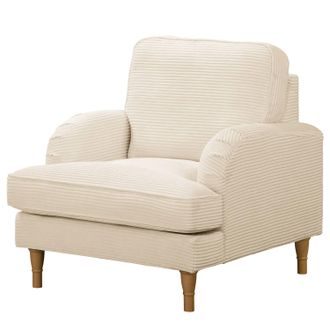 Loftscape home24 Sessel Beige Cordstoff Lola 78 x 85 x 86cm