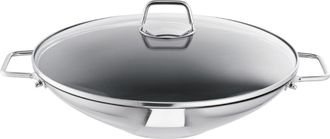 Schulte Ufer 66520-34 Wok Wega beschichtet, inkl. Zubehör, 34 cm, 4,50 l, Antihaft
