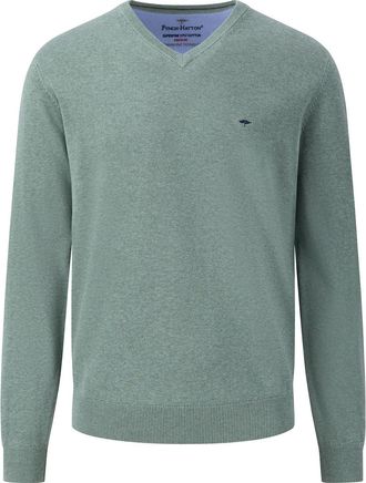 Fynch-Hatton Strickpullover mit V-Ausschnitt sage Green/M