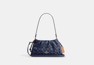 Coach Faye Schultertasche Aus Signature-Denim