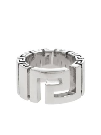 Versace Greca-motif ring - Silber