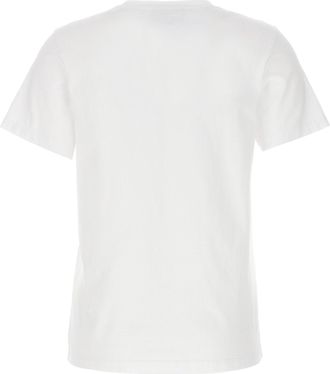 Maison Kitsun&eacute; Logo-Embroidered Fox Patch T-Shirt - White