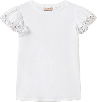 Twinset Femme, Tops, Blanc, Taille: 36 FR T-shirts et polos