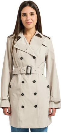 Save The Duck Femme, Manteaux, Beige, Taille: 42 FR Long Trench Coat