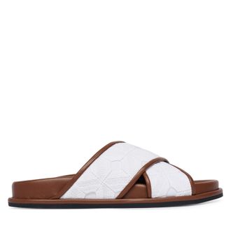 Max Mara Pantoletten Max Mara Beachwear Peonie 2616521019650 Wei&szlig;