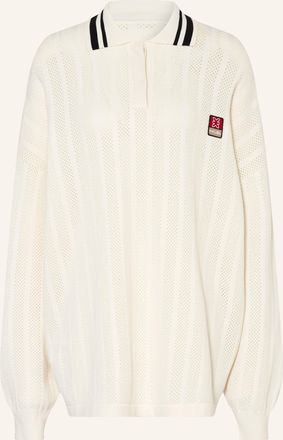 Karo Kauer Karo Kauer Strick-Poloshirt weiss