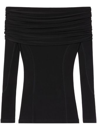 AZ FACTORY Schulterfreie Bluse mit Puff&auml;rmeln - Schwarz