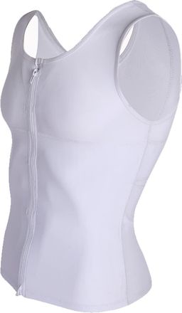 Generic &auml;rmelloses Shapewear-Oberteil f&uuml;r m&auml;nner, schlankmachendes Kompressionsshirt - Body Shaper-Weste zur Bauchkontrolle mit rei&szlig;verschluss f&uuml;r den Sport i
