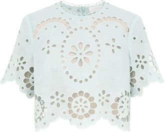 Zimmermann Awaken Bluse mit Stickerei - Blau