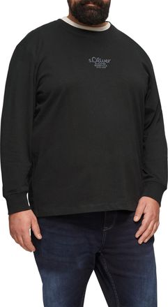 s.Oliver Langarm-Shirt mit Logo-Stickerei