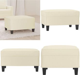 vidaXL Vidaxl - Fußhocker Creme 70x55x41 cm Kunstleder - Fußhocker - Cremefarbener Hocker - Sitzsack - Lounge Chair - Beistelltisch - Home & Living