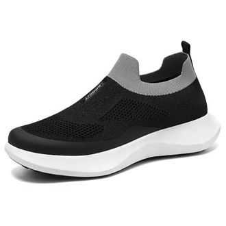 Generic Homme Chaussures de Sport Slip-on en Mesh Respirant Baskets de Course sans Lacets Semelle Souple Confortable L&eacute;g&egrave;res Orthop&eacute;diques Sneakers Fitness Jo