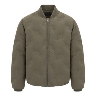 Daily Paper Clothing Collo Bomberjacke mit Rippb&uuml;ndchen - - Jackets - Herren - Grau - L