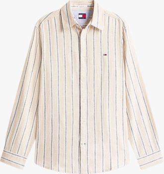 Tommy Hilfiger Chemise &agrave; rayures verticales en coton et lin