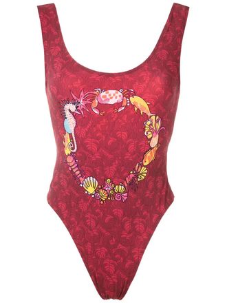 Amir Slama maillot de bain imprimé - Rouge