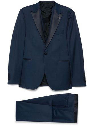 Tagliatore costume &agrave; d&eacute;tail de broche - Bleu