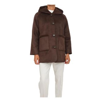 Marella Femme, Manteaux, Brun, Taille: 46 FR capospal.aspet.pellic. Marrone