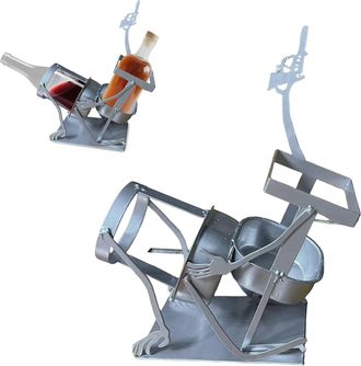 Generic Totenkopf-cola- und Weinflaschenst&auml;nder,Skelett-Flaschenst&auml;nder,Halloween Weinflaschenst&auml;nder,Steampunk-Bardeko f&uuml;r Whisky/Bier,Skurrile Tischdekorati