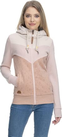 Ragwear TREGA Zip Damen Pullover Sweatshirt Streetwear 100% vegan (DE/NL/SE/PL, Alphanumerisch, XL, Regular, Regular, Old Pink)