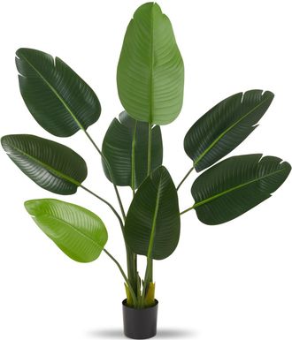 TecTake Paradiesvogelbaum, k&uuml;nstliche Zimmerpflanzen, Kunstblumen wie echt, k&uuml;nstliche Pflanzen, Deko Wohnzimmer, K&uuml;che, Badezimmer Deko, Schlafzimmer Deko, F