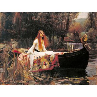 Fine Art Prints John William Waterhouse The Lady Of Shalott Edit Gro&szlig;er Kunstdruck Leinwand Premium Poster Wandbild