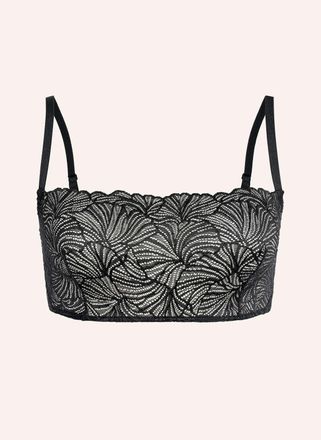 erlich textil Erlich Textil Fluid Lace Spitzen Bandeau Bralette B&uuml;gellos Aus Recyceltem Polyamid - Verstellbare Tr&auml;ger schwarz
