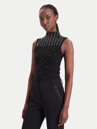 Fracomina Bluse FR26WT4005K506R9 Schwarz Slim Fit
