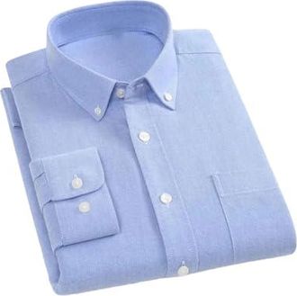Generic Chemise Oxford boutonn&eacute;e &agrave; manches longues pour homme, coupe ajust&eacute;e, haut de bureau solide et doux, 2720-2, XXL