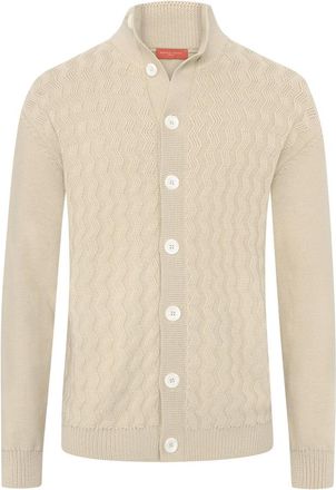 Daniele Fiesoli Cardigan aus Merinowolle mit frontseitigem Webmuster in