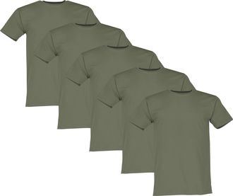 Fruit Of The Loom Original T Shirt 5er-Pack Herren, Classic Olive, 3XL