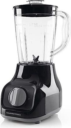 Gourmetmaxx Standmixer mit 4 Edelstahlklingen, 2 Geschwindigkeiten & Pulse-Funktion I Mixbeh&auml;lter geeignet f&uuml;r die Sp&uuml;lmaschine & BPA-frei I F&uuml;r Smoothies, Shakes