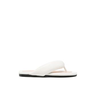 Carven Leder-Flip-Flop - - Shoes - Damen - Wei&szlig; - 40 EU