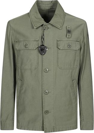 Blauer Homme, Vestes, Vert, Taille: L Goodale Overshirt Tinto Capo