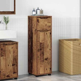 vidaXL vidaXL Cabinet de salle de bain Bois Ancien 30,5 x 30 x 101 cm