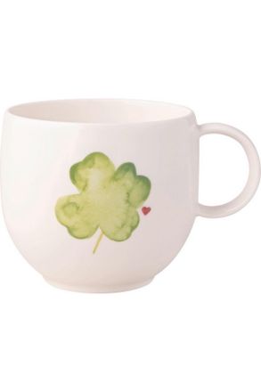 Villeroy & Boch Kaffeebecher With Love, Wei&szlig;, Keramik, 290 ml, 12.5x9.5x8.5 cm, Kaffee & Tee, Tassen, Kaffeebecher