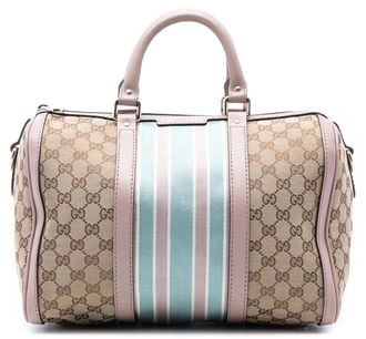 Gucci Hobo Bags - Medium GG Canvas Web Joy Boston Bag - Gr. unisize - in Braun - für Damen