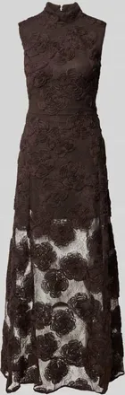 Rotate Maxikleid mit floralem Allover-Besatz