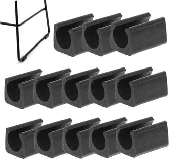 DOITOOL 40 St&uuml;ck Stuhlbein Bodenschoner U-f&ouml;rmige Stuhlbeinkappen Aus Verschlei&szlig;festem Kunststoff Schwarz 14mm Innendurchmesser Boden Und M&ouml;bel Schutz F&uuml;r Ess