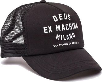 Deus Femme, Accessoires, Noir, Taille: ONE Size Casquette Milano Address Trucker Noire